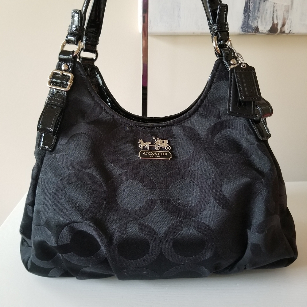 Coach Madison Op Art Shoulder Bag - Gem
